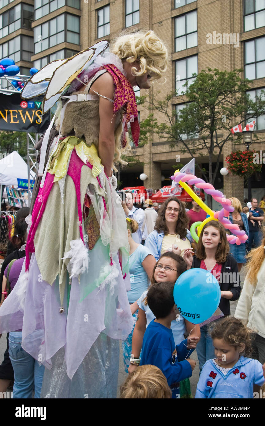 Fairy busker street performer, international Buskerfest 2006, Toronto ...
