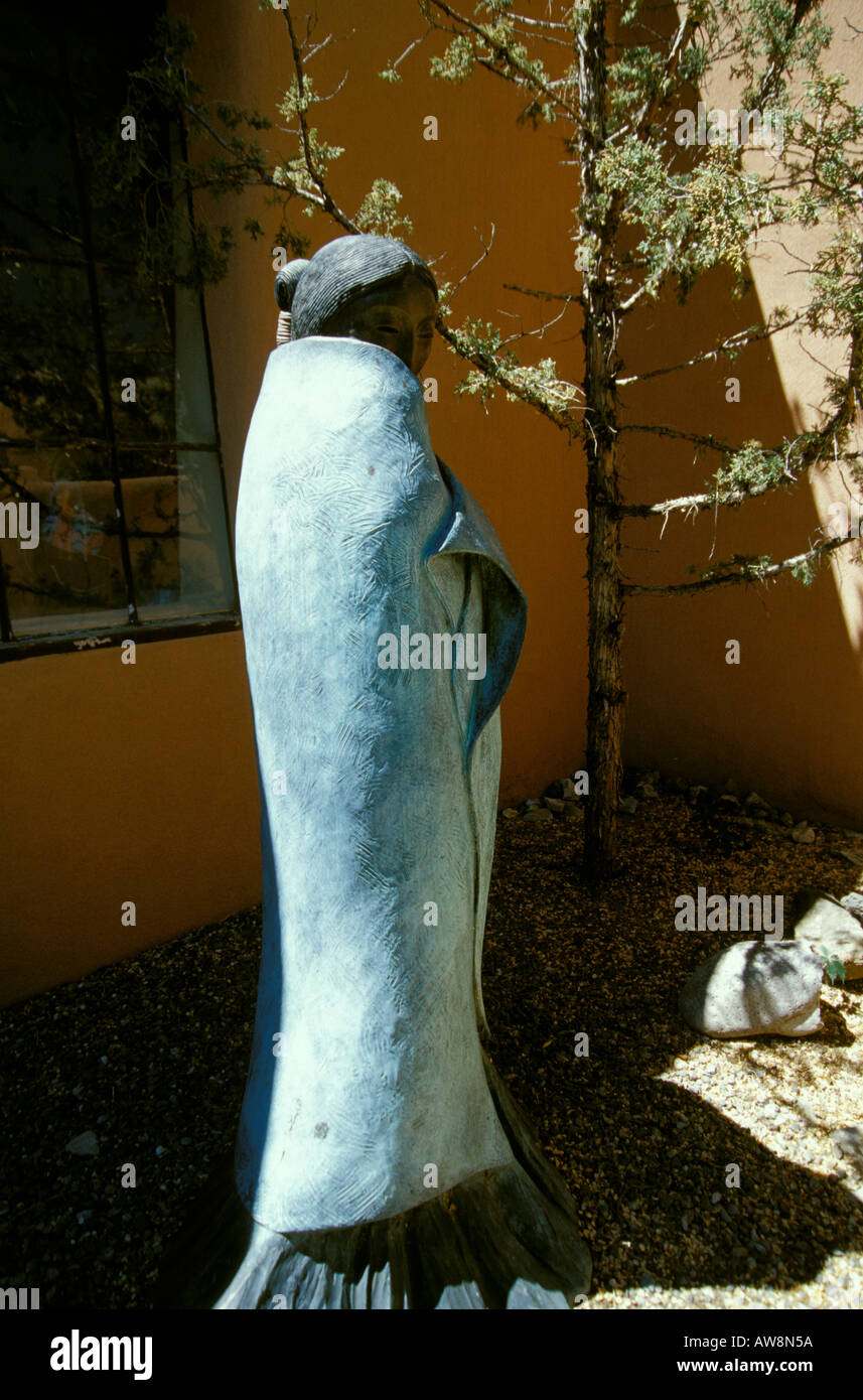 RC Gorman Gallery Taos New Mexico NM exterior statue of Navajo woman ...
