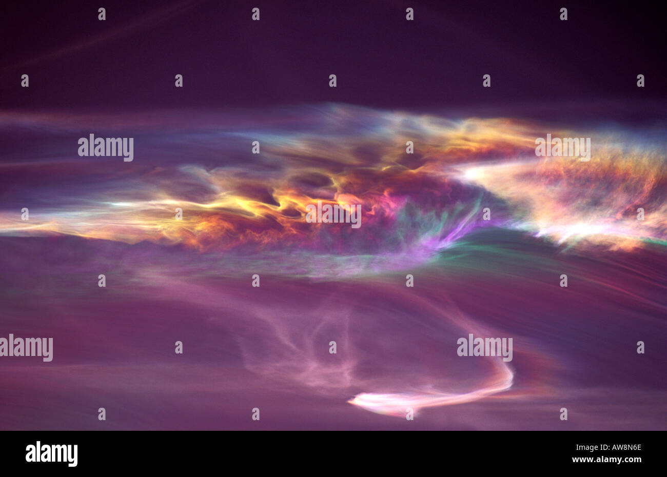 Windblown rocket contrails at dusk Ventura California Stock Photo - Alamy