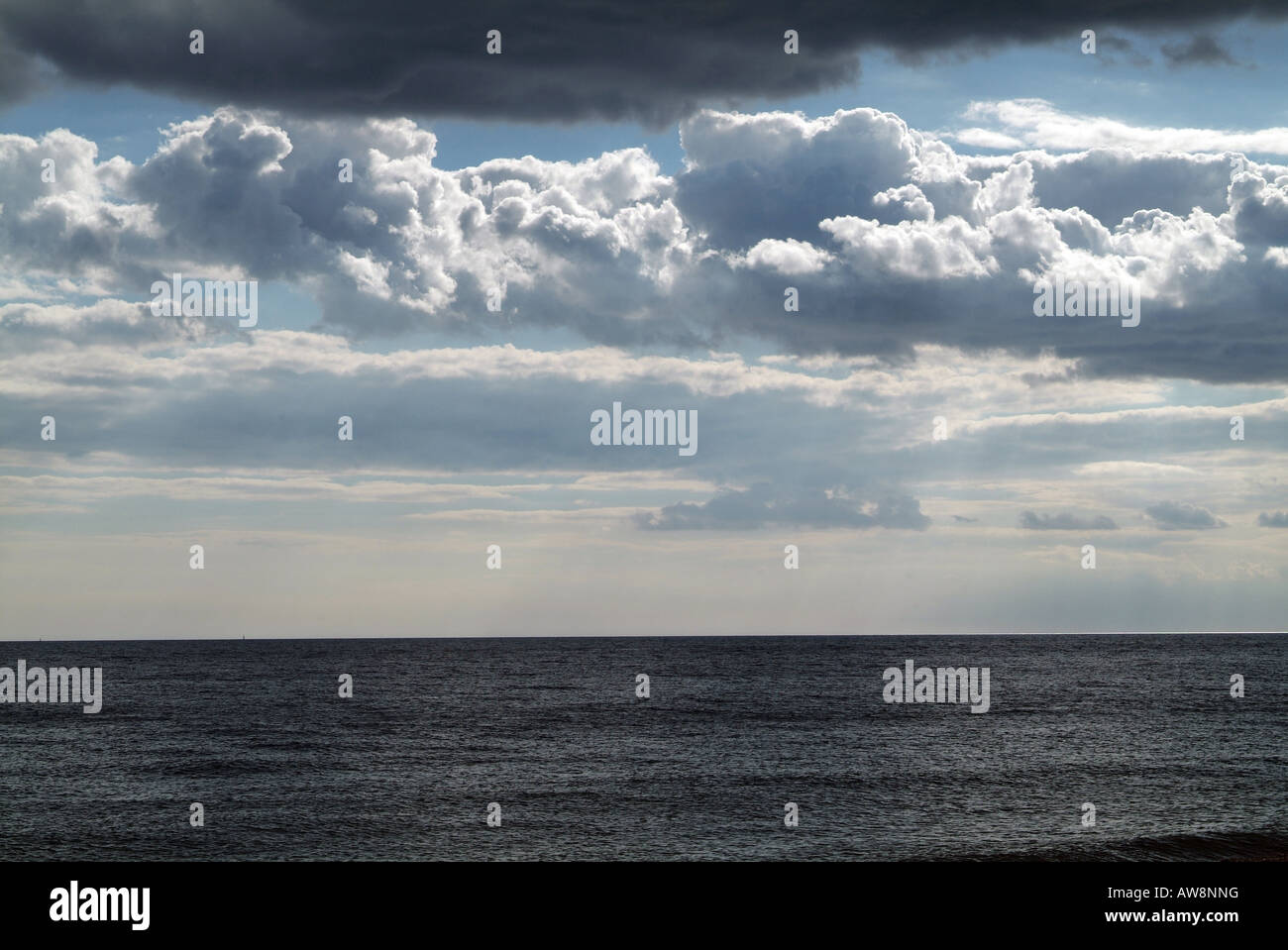 A storm brewing of the English Channel in Hove, East Sussex Stock Photo ...