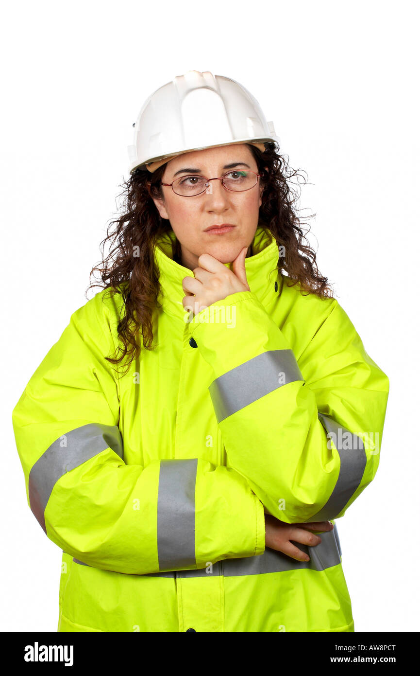 Expressive beautiful construction worker hi-res stock photography and ...