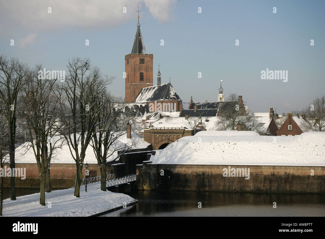 Winter in a small town Stock Photo - Alamy