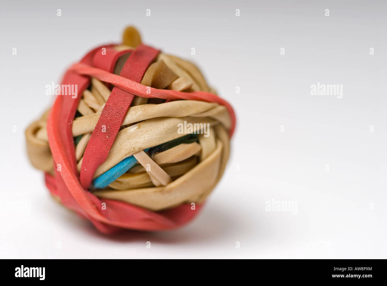 Image of a ball of elastic bands Stock Photo - Alamy