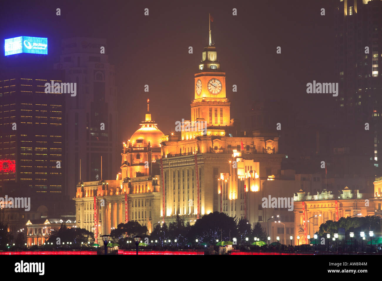 The Bund at night Shanghai China Stock Photo - Alamy