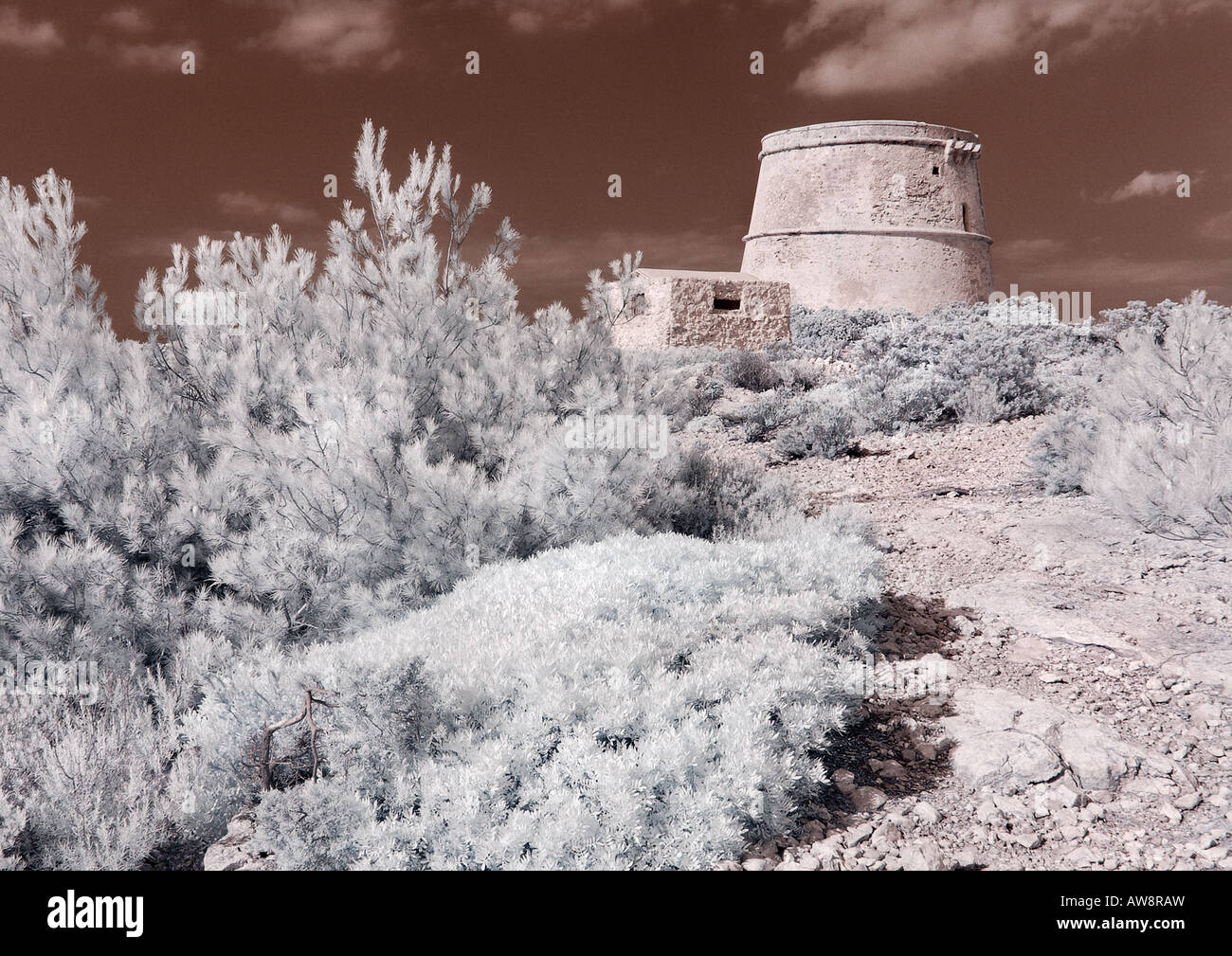 Watchtower D'en Rovira Stock Photo - Alamy