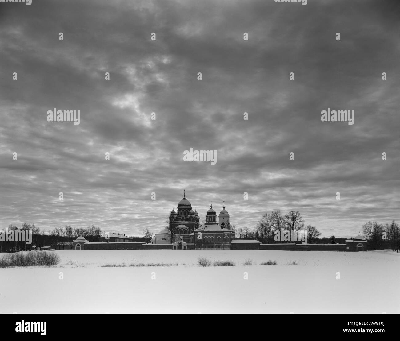 Russia. Moscow area. Near Mozhaisk town. Spaso-Borodinsky monastery ...