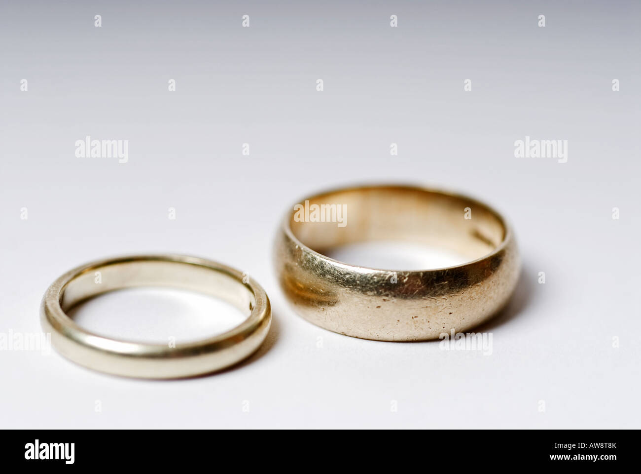 Image of two wedding rings lying together The photo was shot in the ...