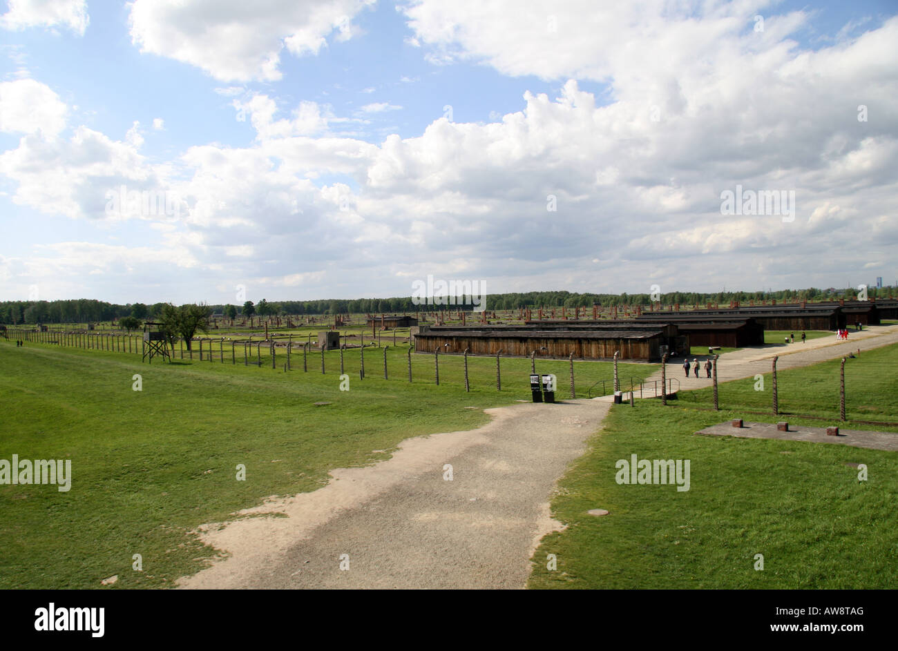 Auschwitz concentration camp aerial hi-res stock photography and images ...