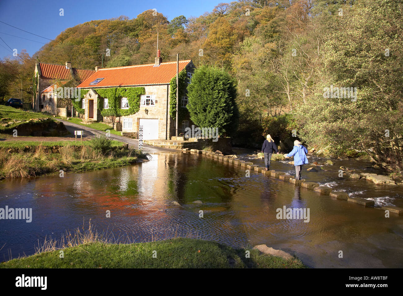 The stepping stones Darnholme Goathland North Yorkshire England Stock ...