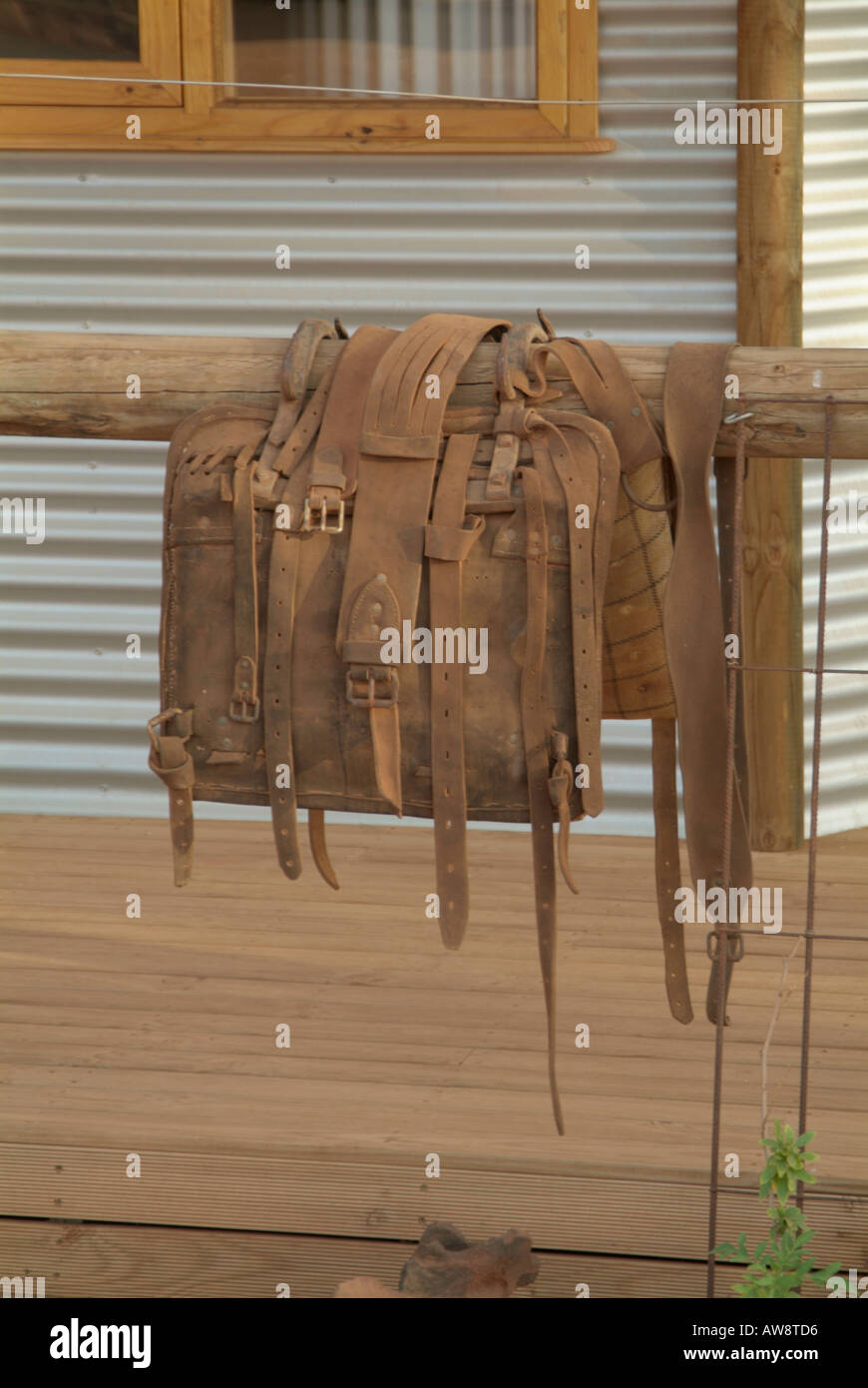 saddle bag saddlebag leather wild west outback out back horse travel ...