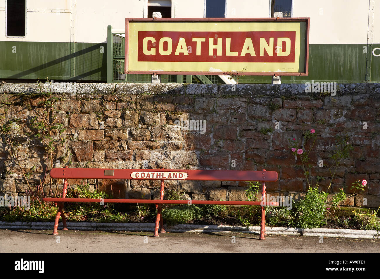 Goathland name sign hi-res stock photography and images - Alamy