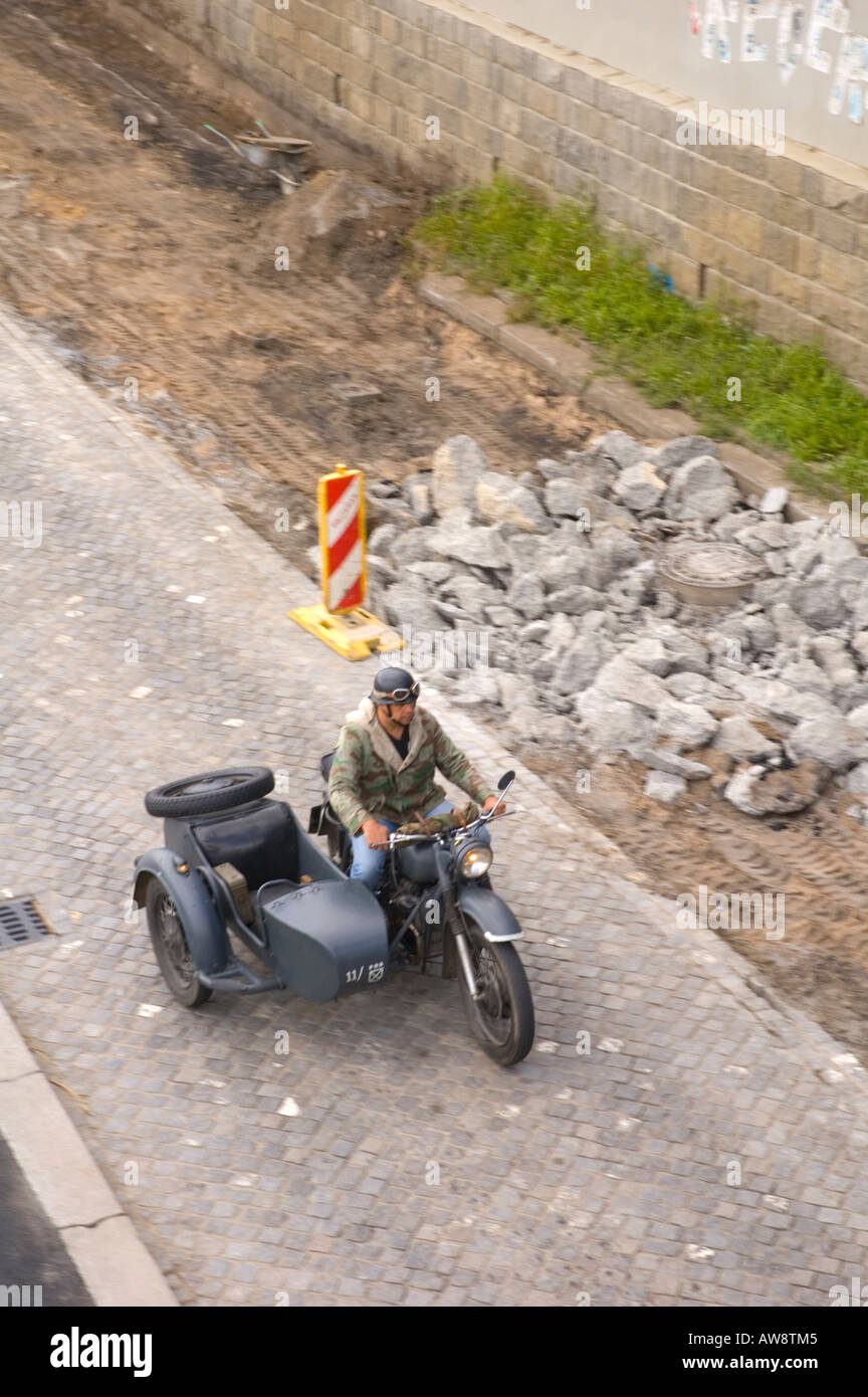 Man riding motorcycle sidecar in hi-res stock photography and images ...
