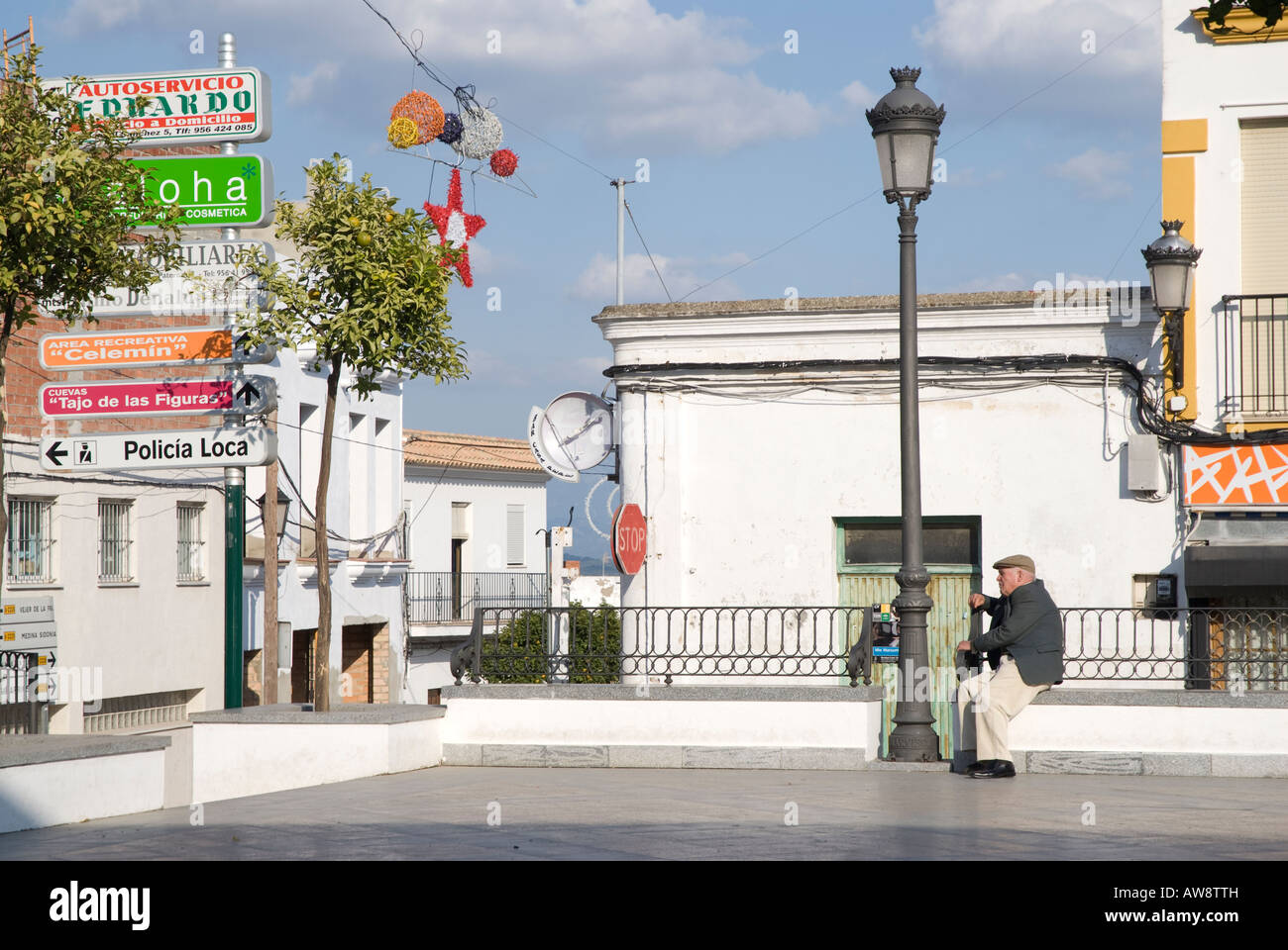 Benalup Town Square Andalucia Spain Stock Photo - Alamy