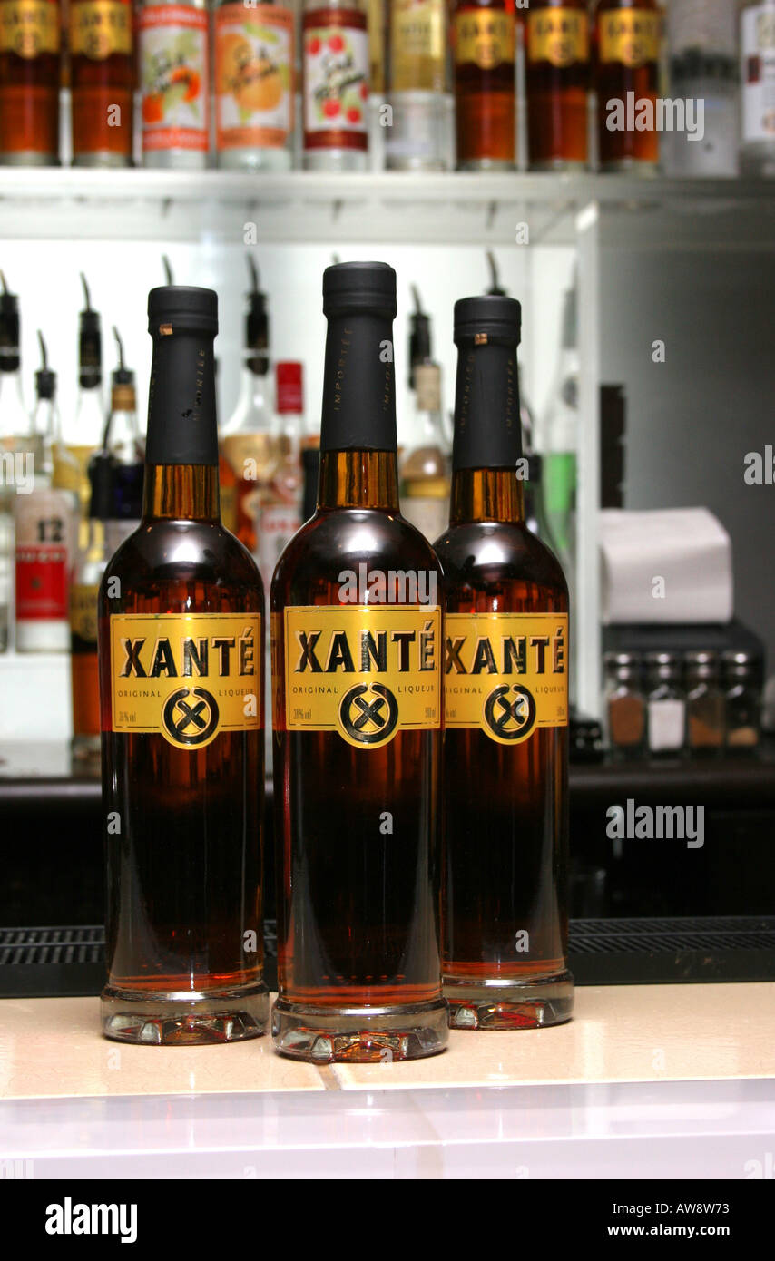 xante alcoholic drinks in bottles Stock Photo - Alamy