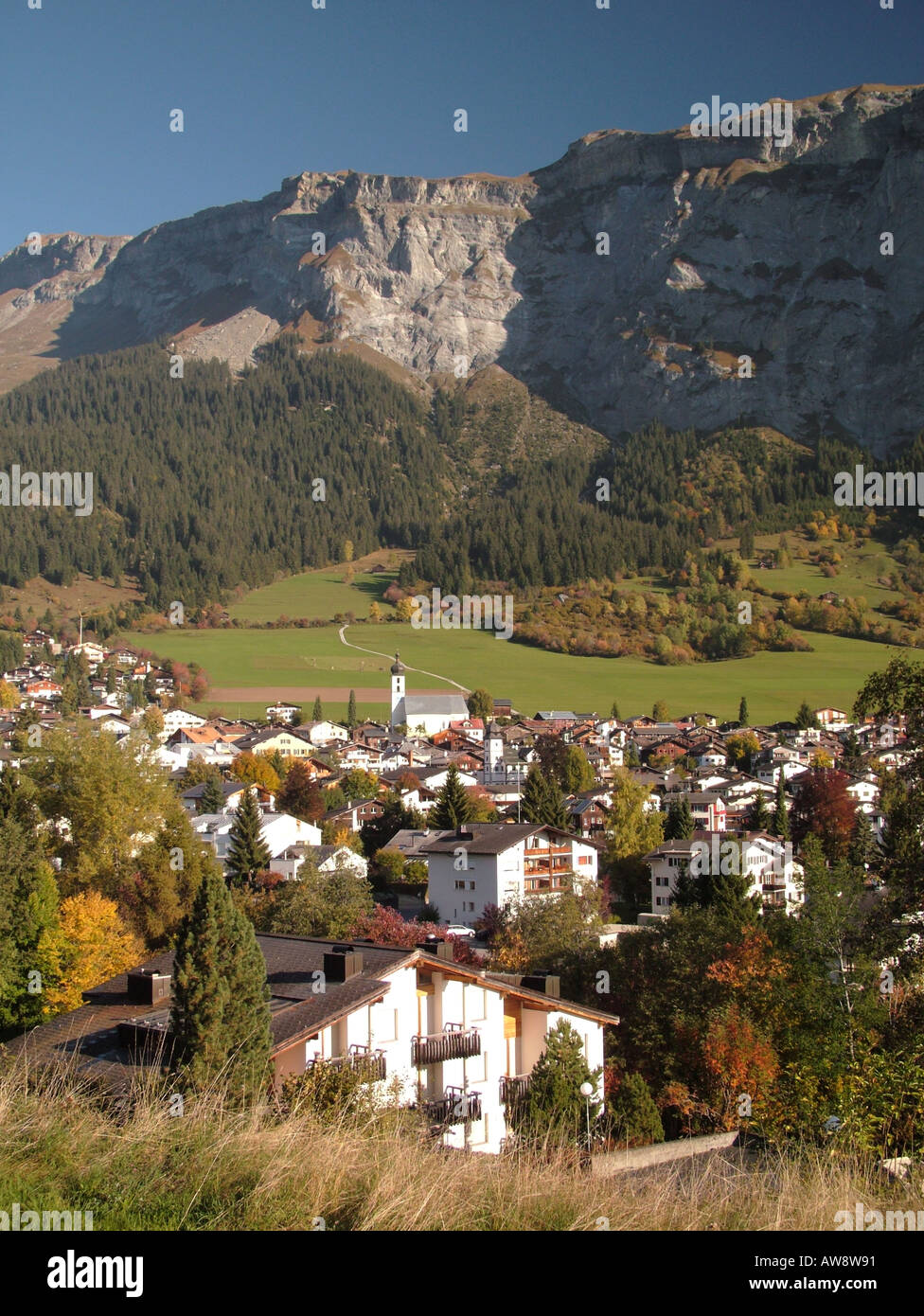 Switzerland flims alps village mountains hi-res stock photography and ...