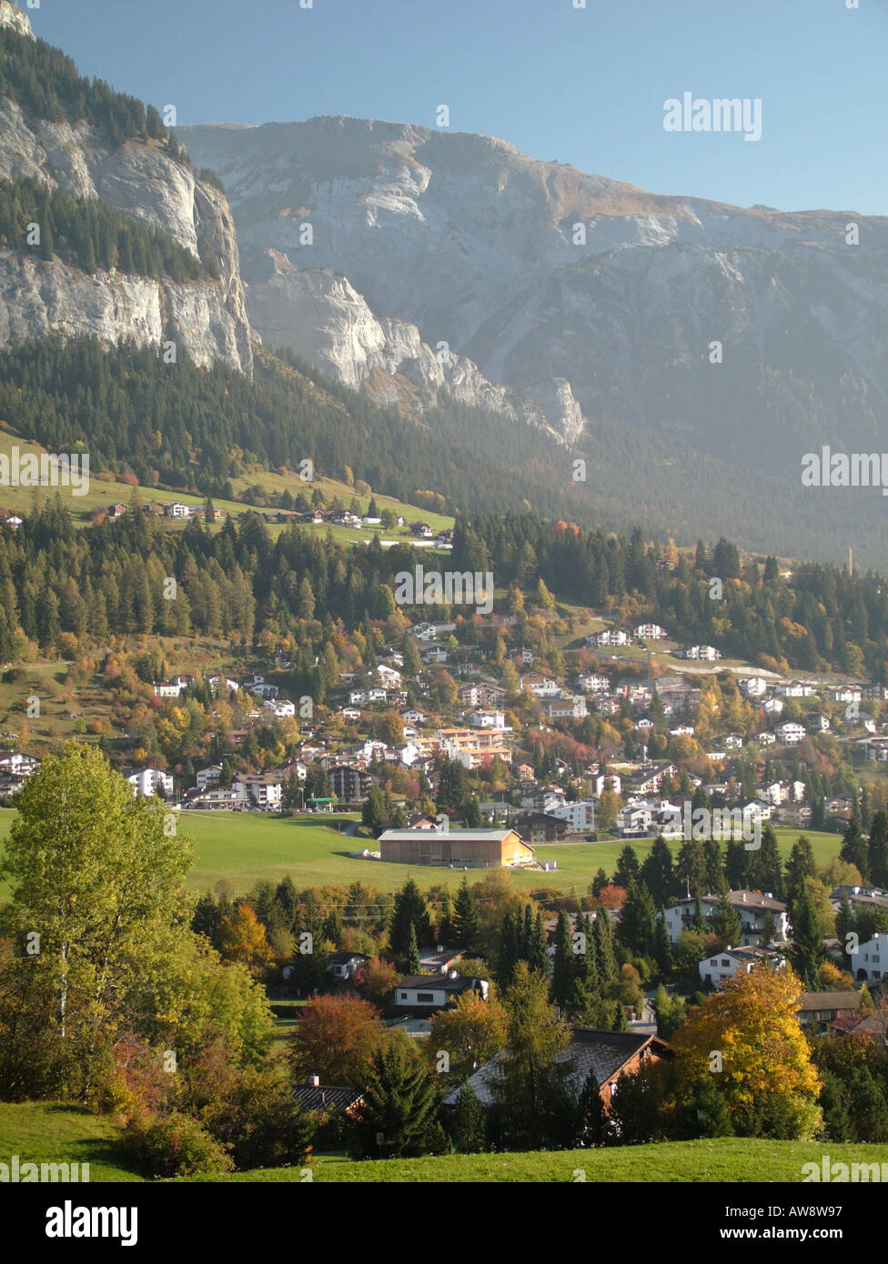 Switzerland flims alps village mountains hi-res stock photography and ...