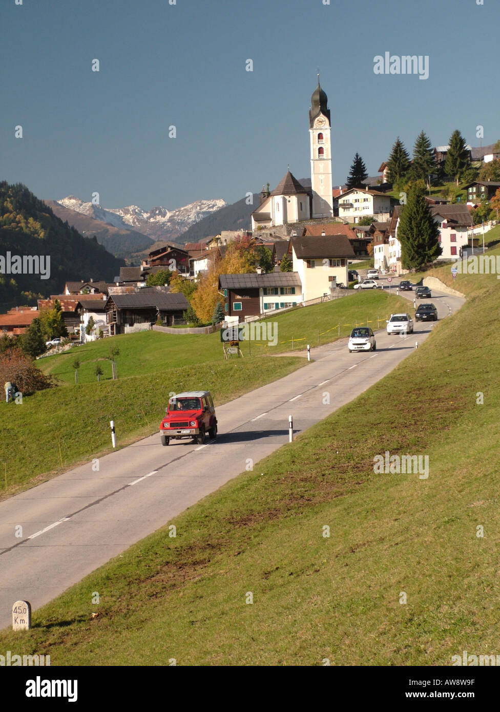 Switzerland flims alps village mountains hi-res stock photography and ...