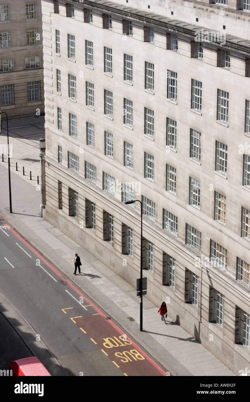 View of York Road and County Hall type architecture from top of ...