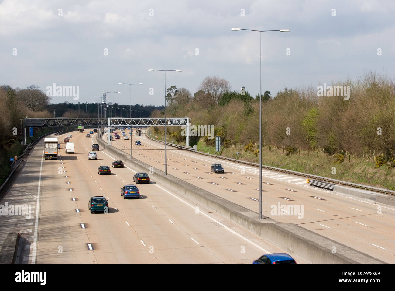 Landscape shot of m25 in surrey england Stock Photo - Alamy