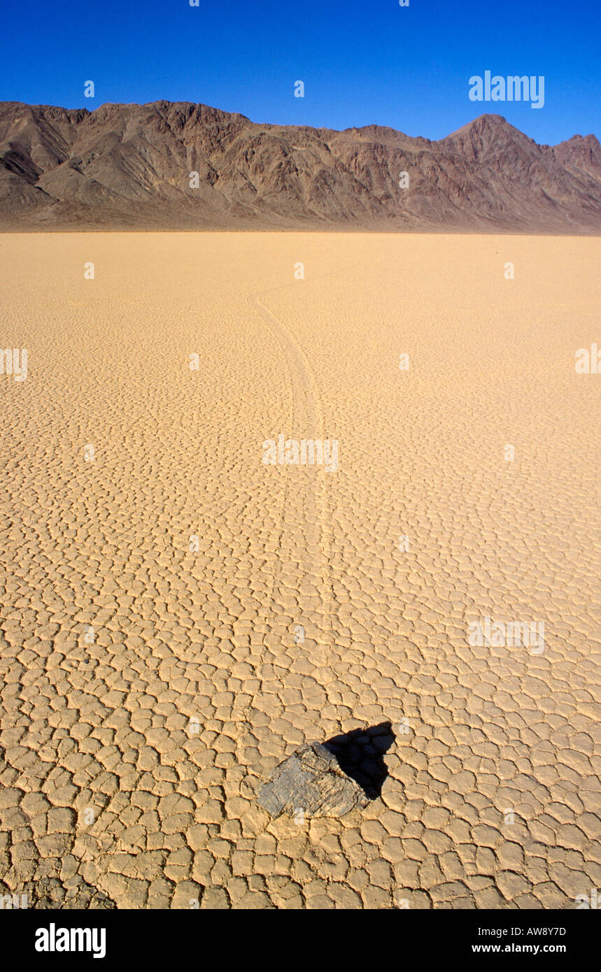 Morning light on one of the mysterious moving rocks on the playa at The ...