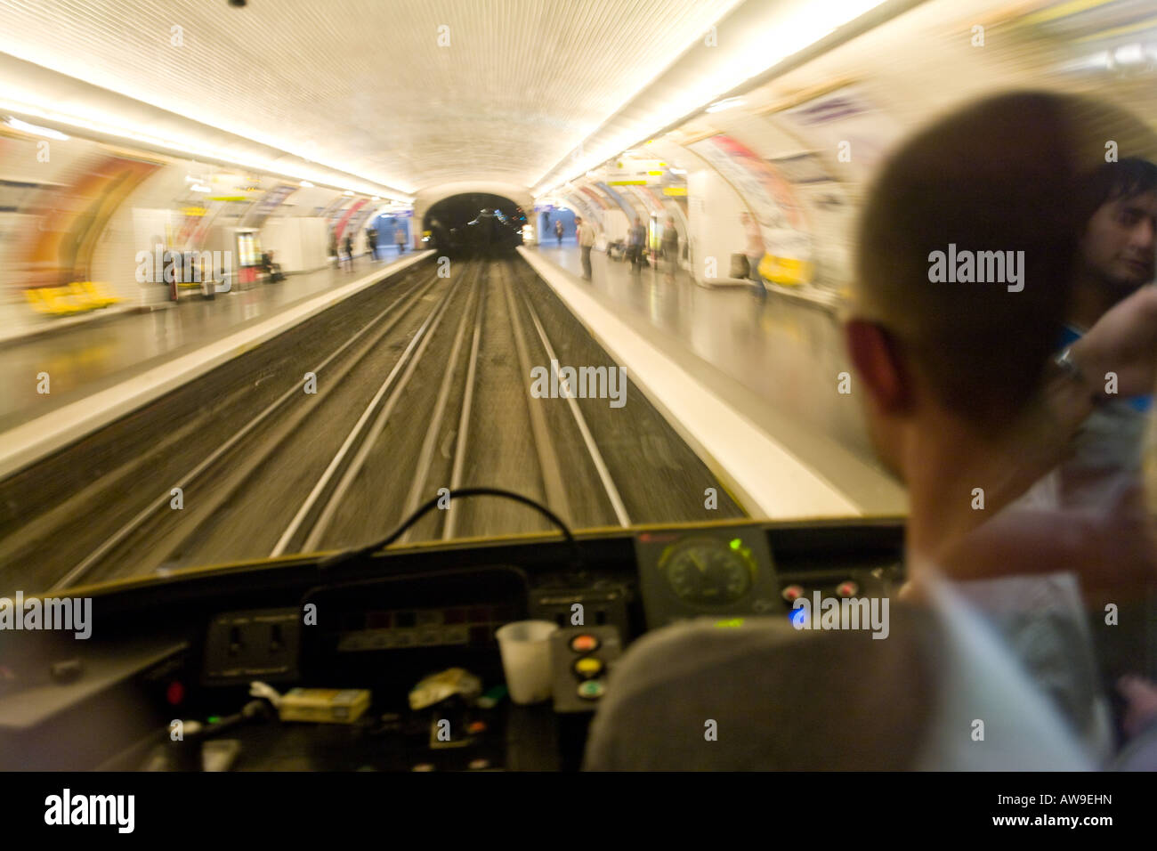 paris subway train from the inside Stock Photo - Alamy