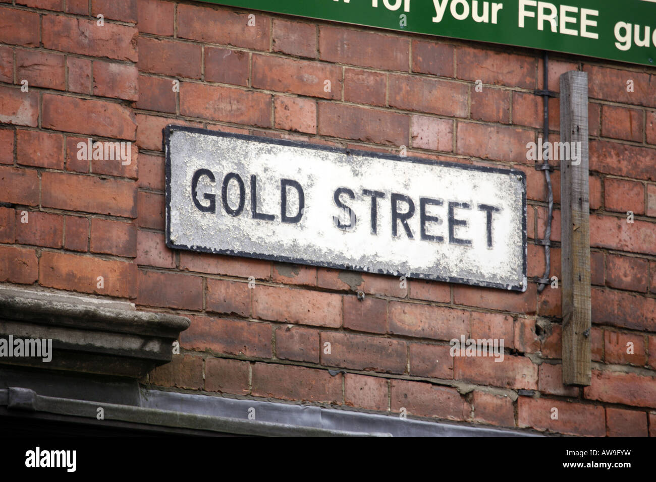 Gold Street Sign, Northampton Stock Photo - Alamy