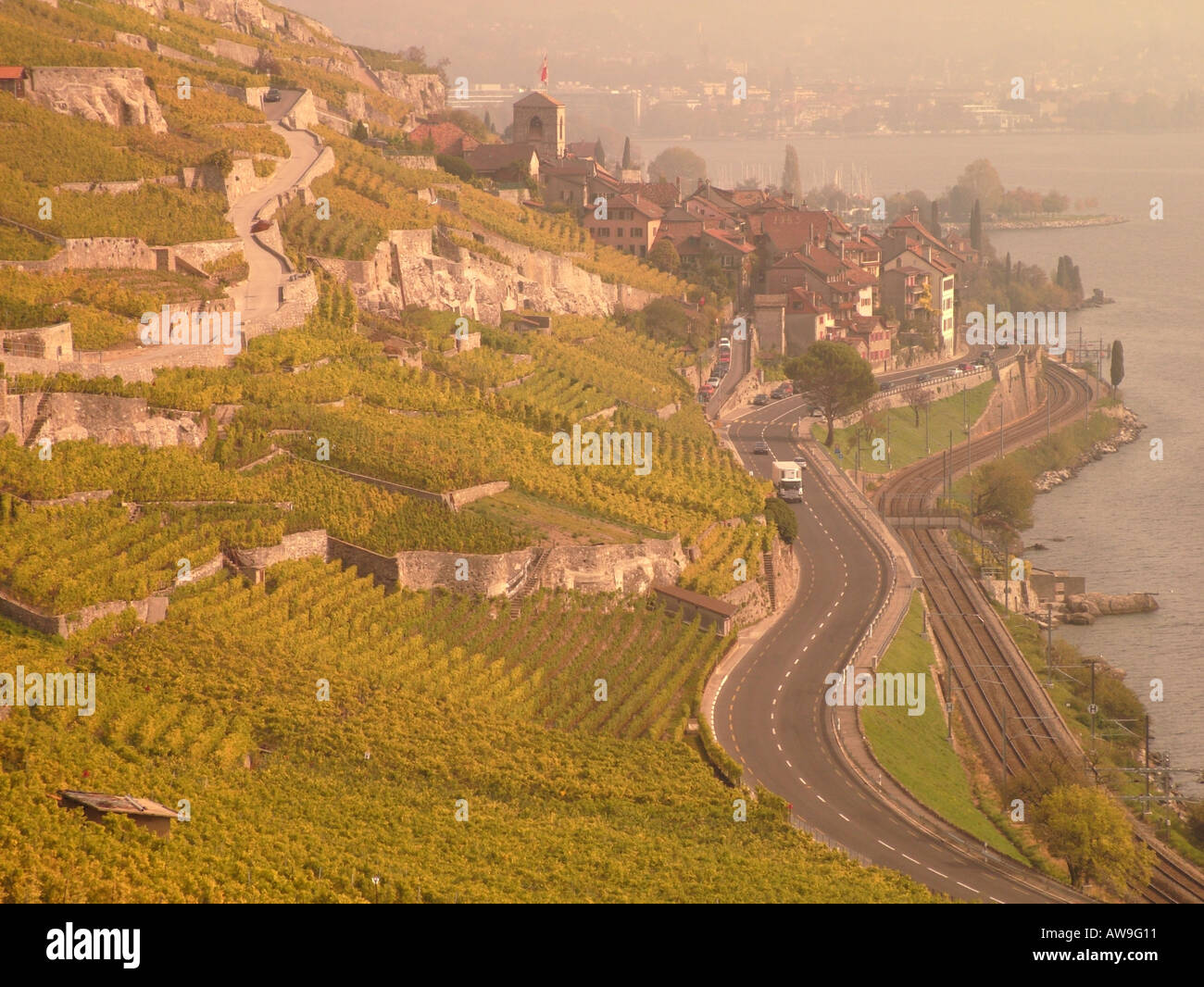 Lavaux switzerland vin hi-res stock photography and images - Alamy