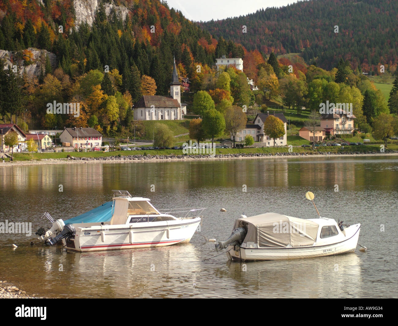AJD47774, Switzerland, Europe, Vaud, Jura, Le Pont, Vallee de Joux ...