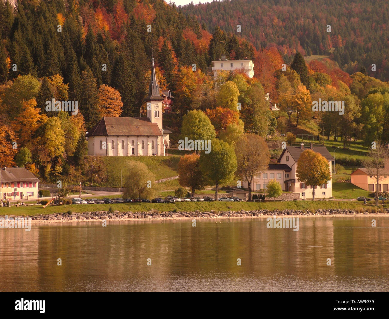 AJD47775, Switzerland, Europe, Vaud, Jura, Le Pont, Vallee de Joux ...