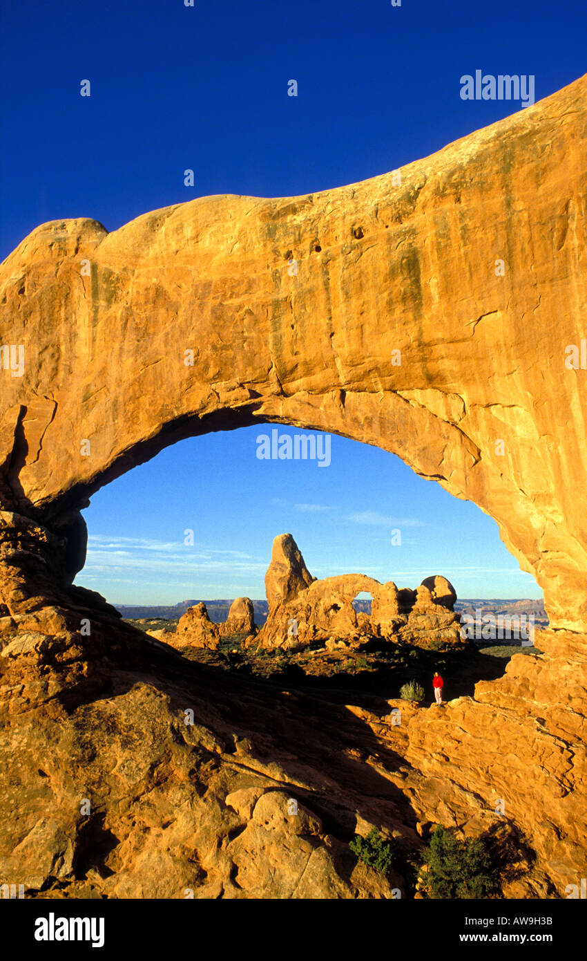 Turret Arch through North Window Arches National Park Utah Stock Photo ...
