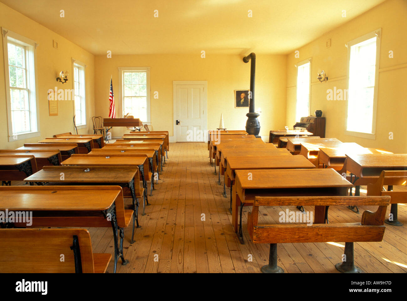 The inside of the Columbia school house Columbia State Historic Park ...