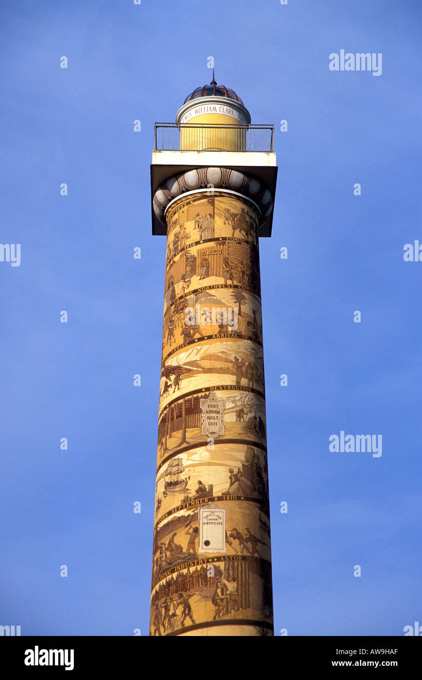 Murals depicting Lewis Clark and early Oregon history on the Astoria ...