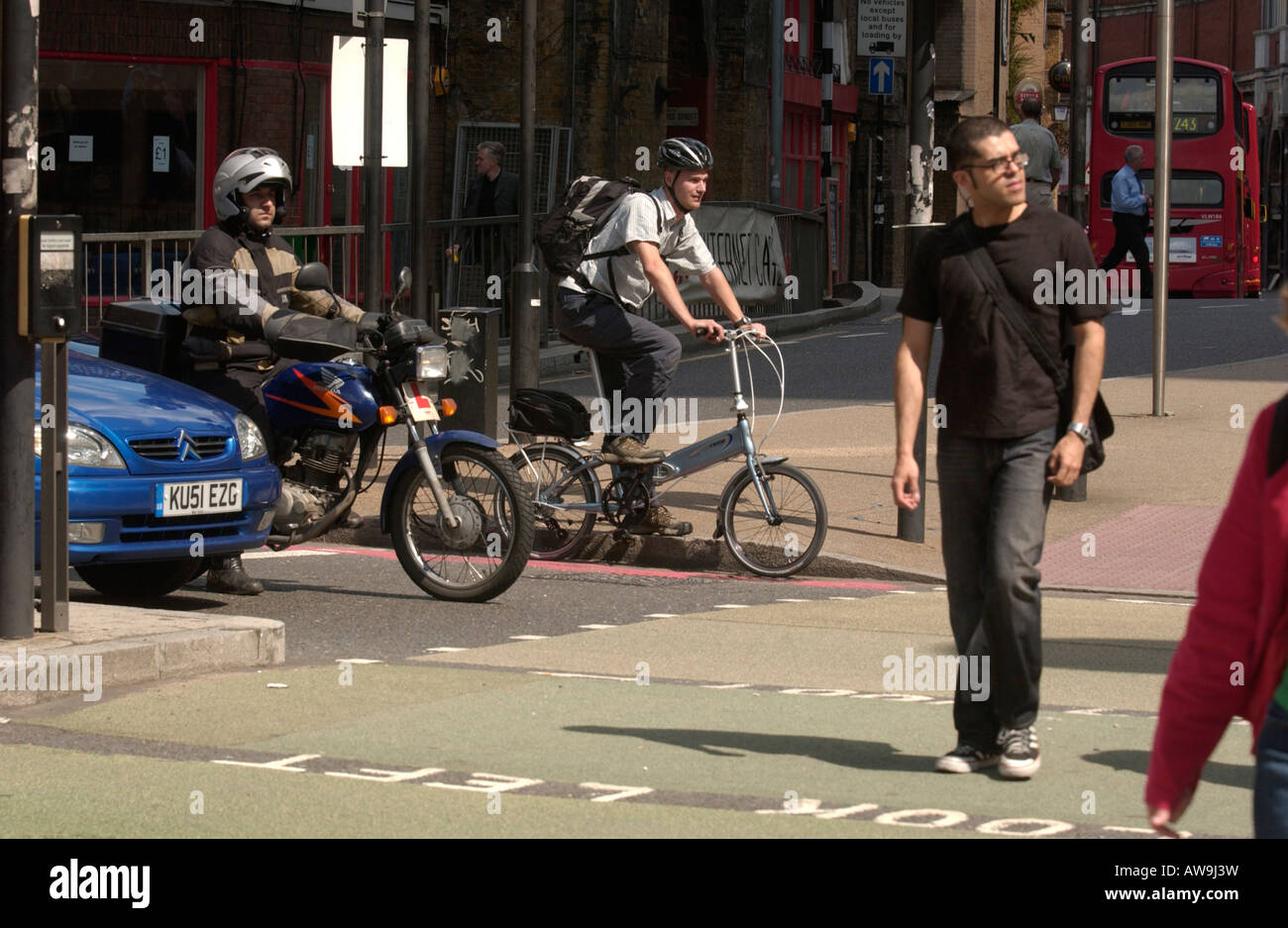 Typical city traffic scene Stock Photo - Alamy