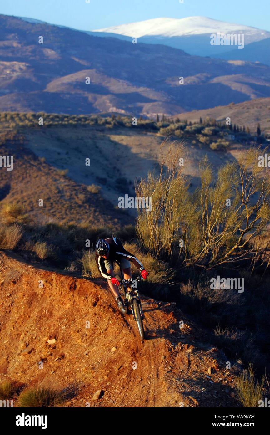 Mountain biking in Las Alpujarras mountain range, andalucia, spain ...