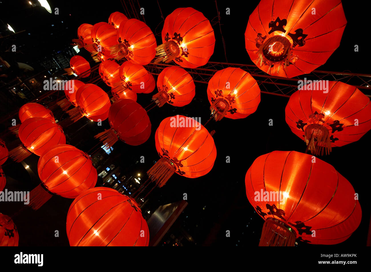 Chinese New Year Red Lantern Festival celebrations in Shanghai China ...