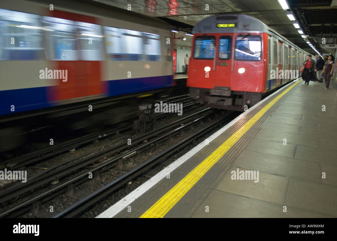 London Underground Trains at Liverpool Street Station London England ...