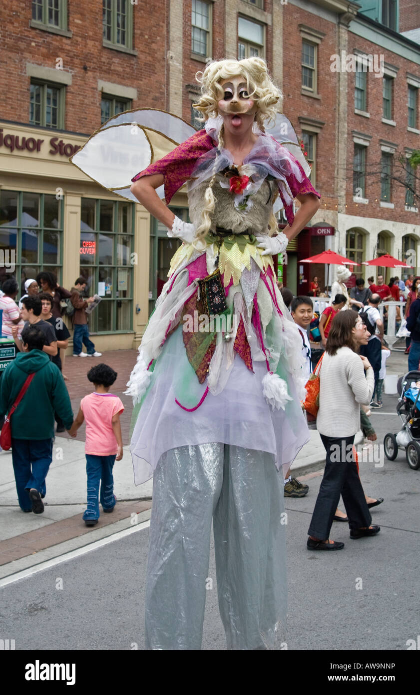 Fairy busker street performer, international Buskerfest 2006, Toronto ...