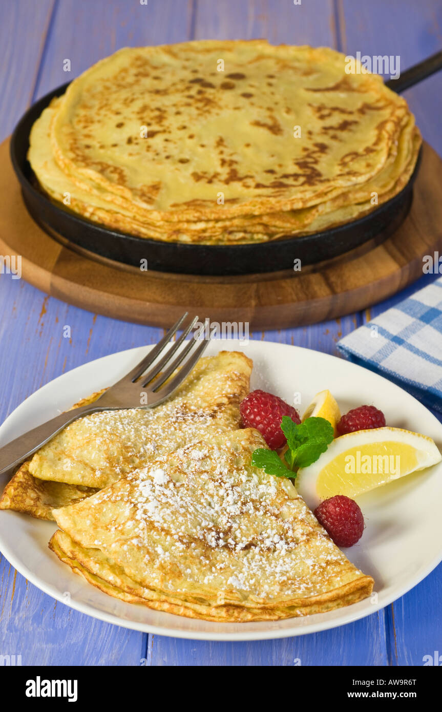 Pancakes Traditional food Crêpes Stock Photo - Alamy