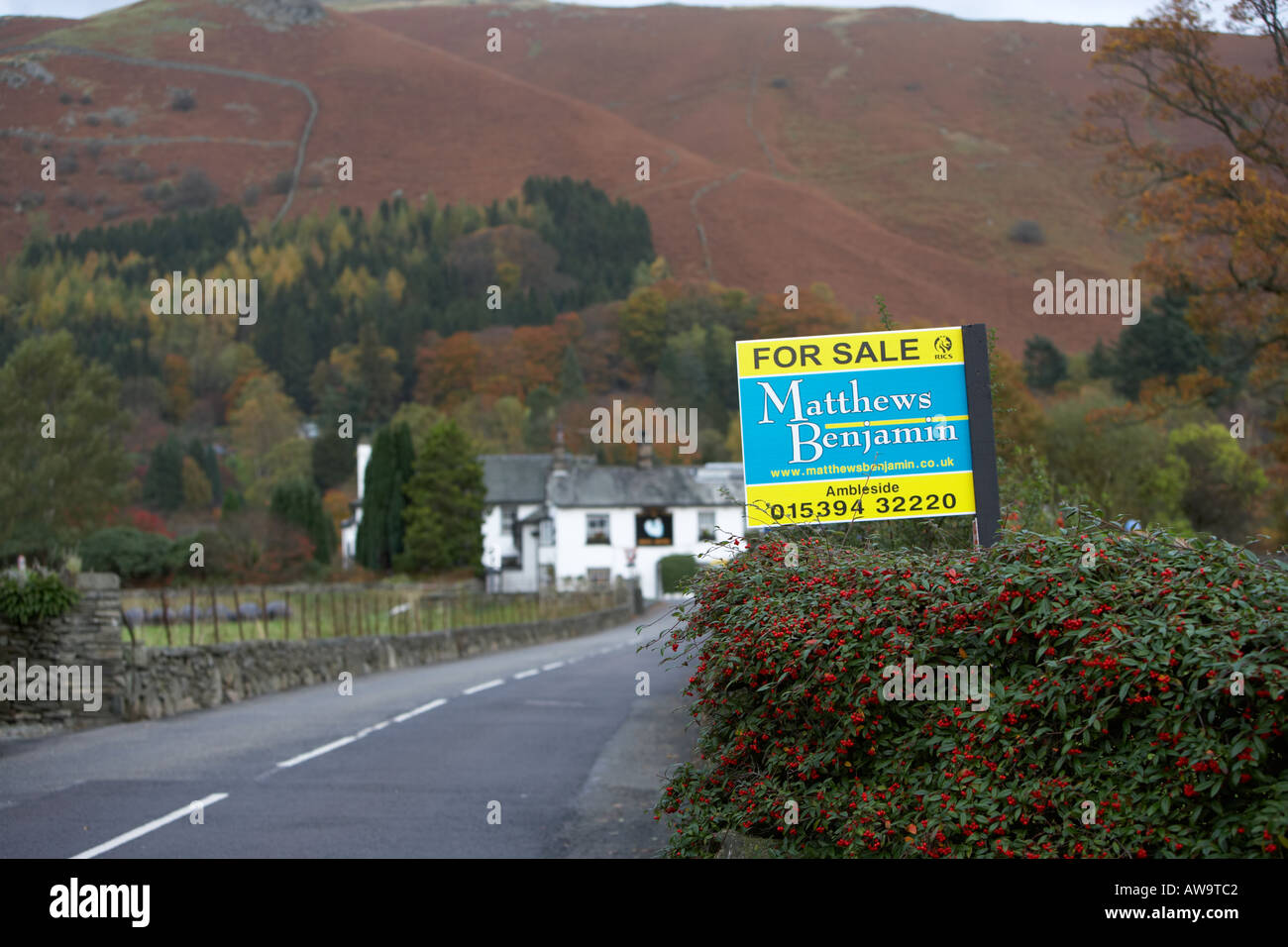 for sale signs in rural England Stock Photo - Alamy
