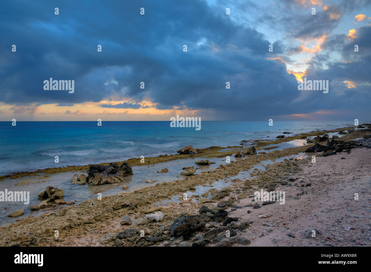 Dawn on the coral reef Stock Photo - Alamy