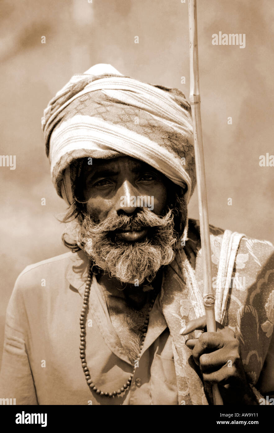 Sadhu hindu holy man walking hi-res stock photography and images - Alamy