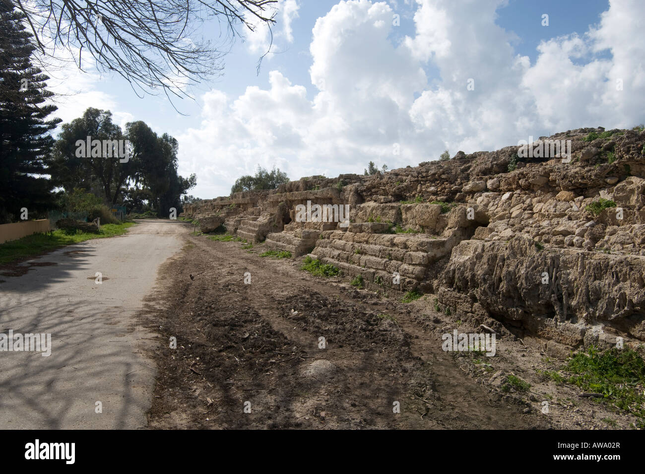 Israel coastal plains Near Binyamina Remains of the Roman Aqueduct ...