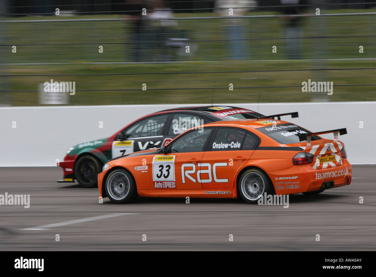Tom Onslow Cole in the BMW 320si overtakes Tom Chilton in the VX ...