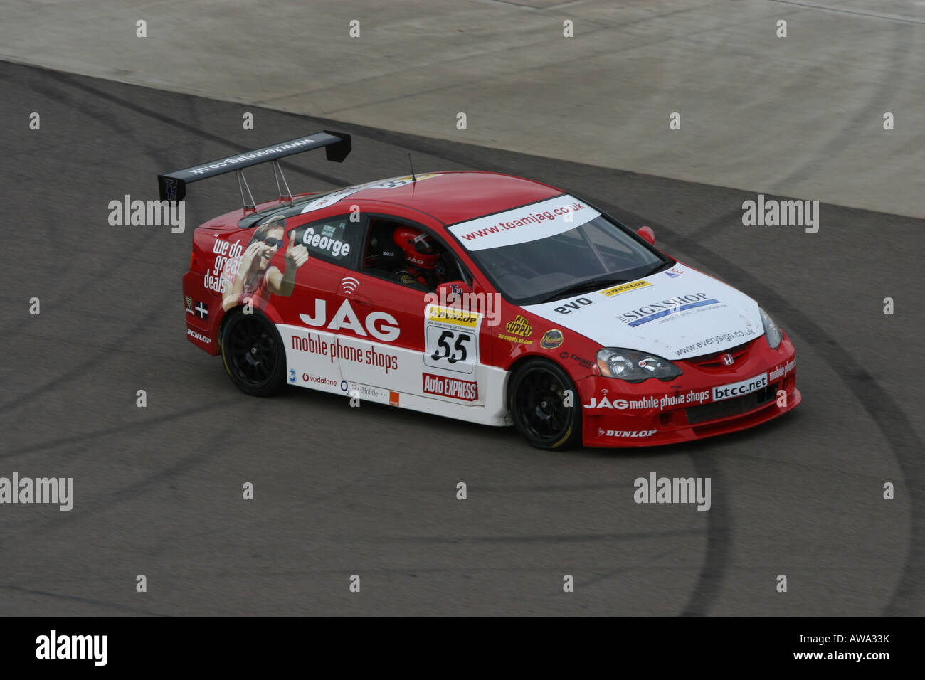 John George in the Honda Integra BTCC touring car Stock Photo - Alamy
