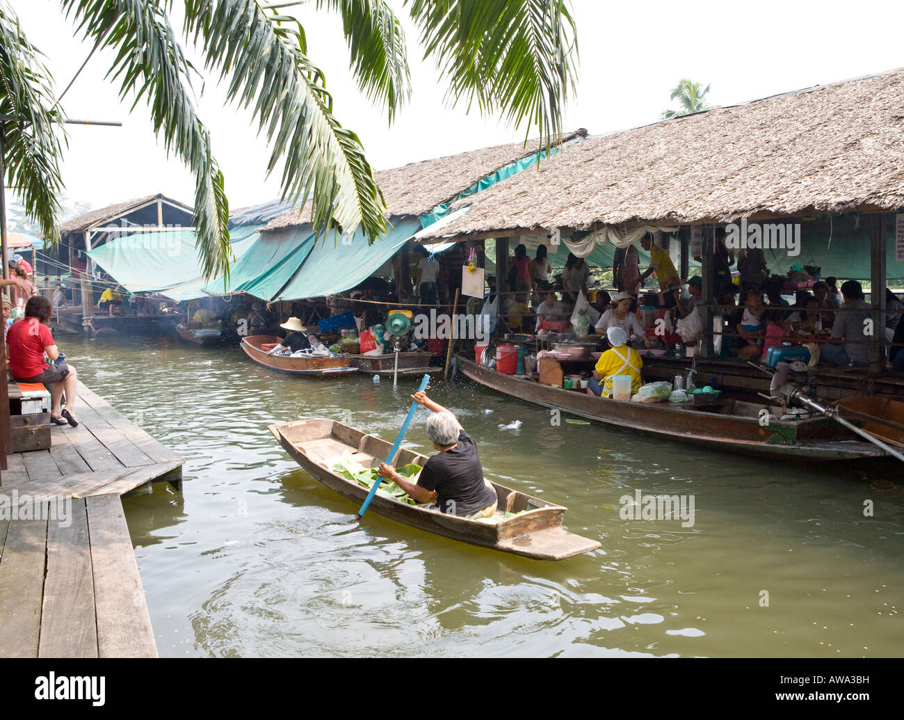 Floating market Bangkok Thailand South East Asia Stock Photo - Alamy