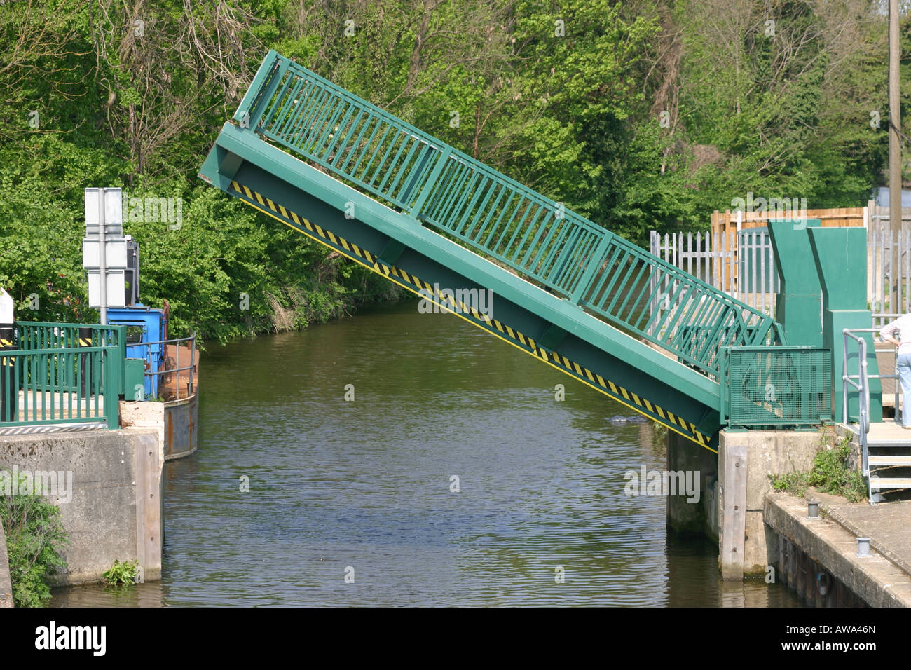 raised uplifted bascule lift bridge lifting tilted Stock Photo - Alamy