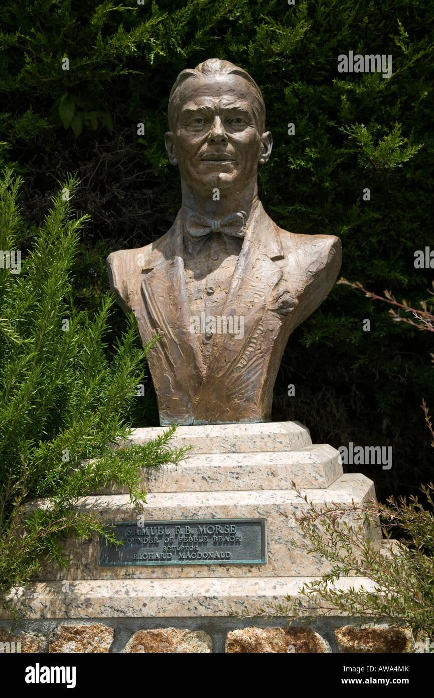 Samual Mors statue Carmel Pebble Beach, California, USA Stock Photo - Alamy
