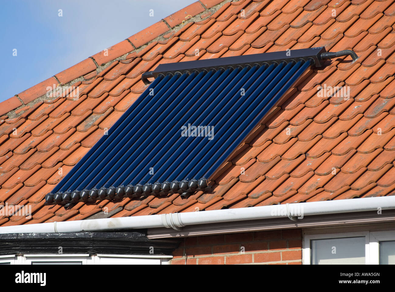 heat exchanger unit on house roof, england Stock Photo - Alamy