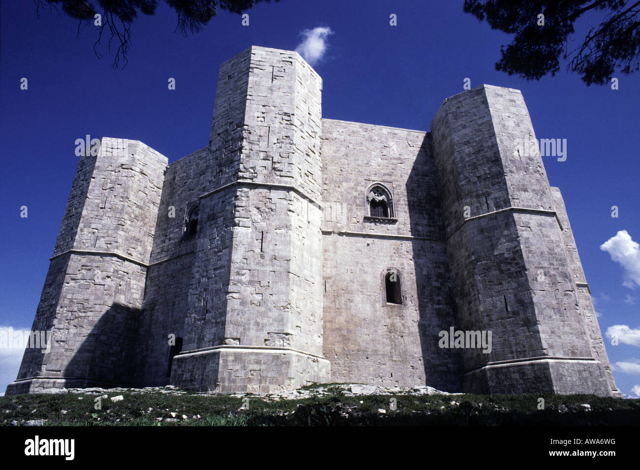 Medieval castle of Castel del Monte XIII sec Puglia Italy Stock Photo ...