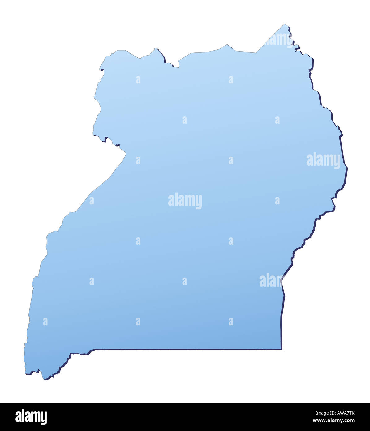 Uganda map hi-res stock photography and images - Alamy